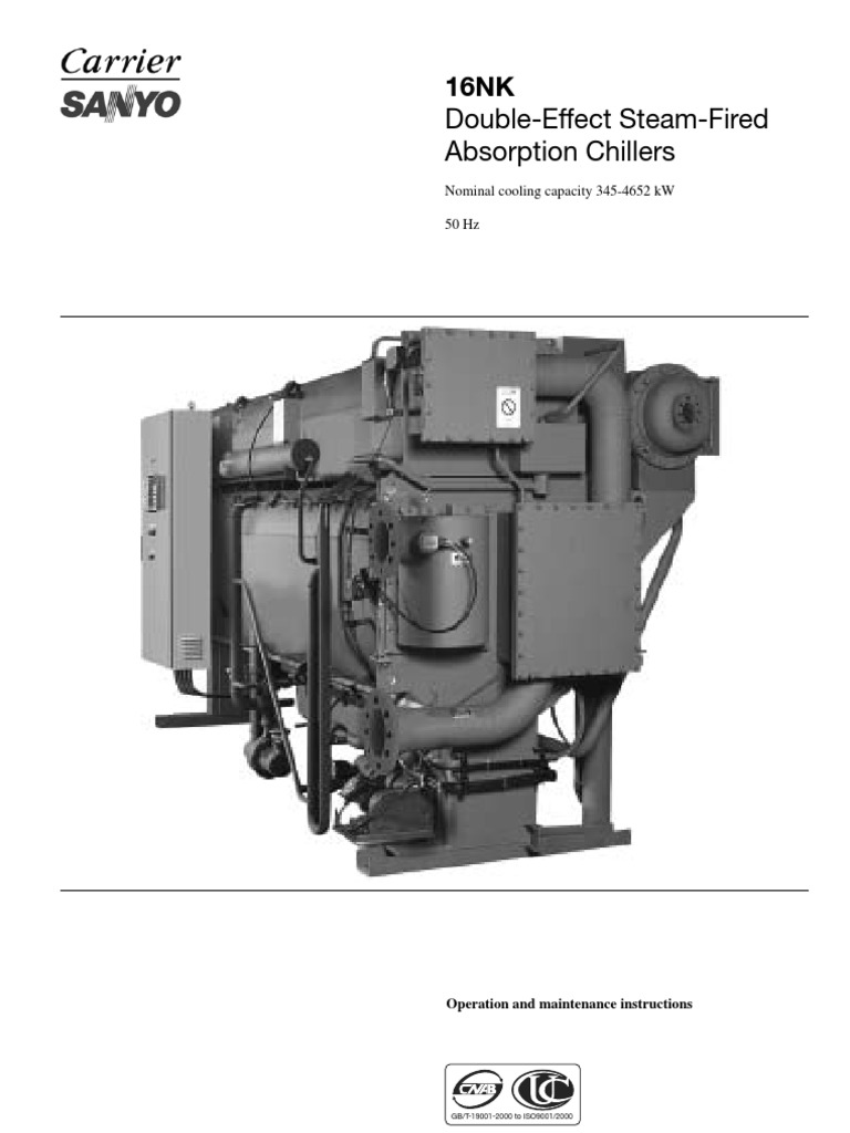 Double-Effect Steam-Fired Absorption Chillers: Nominal Cooling Capacity ...