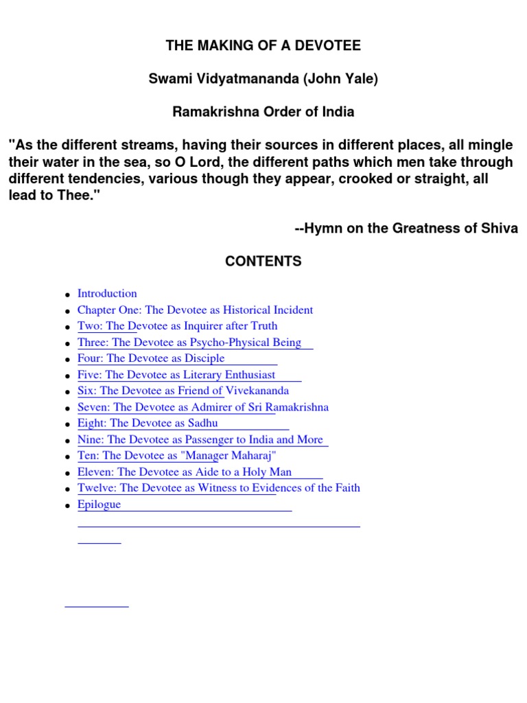 Journey of a Spiritual Devotee | PDF | Bhakti | Ramakrishna