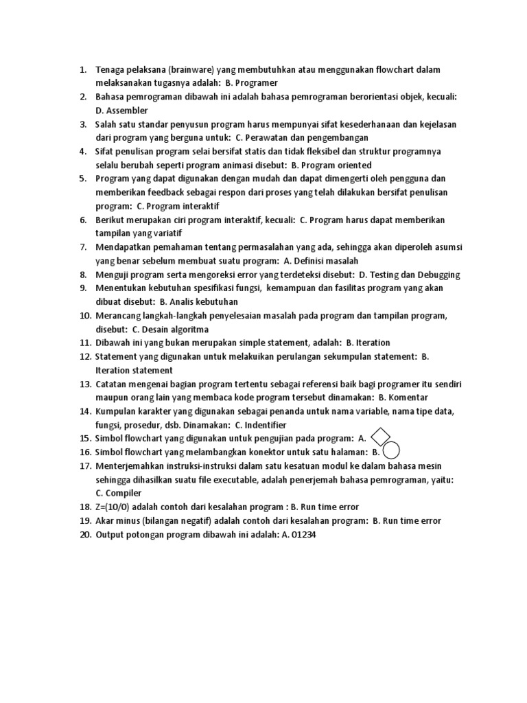 Soal Teknik Pemrograman | PDF