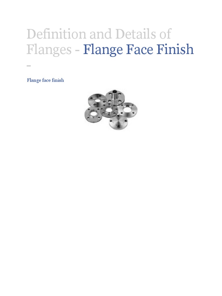 Definition and Details of Flanges | PDF