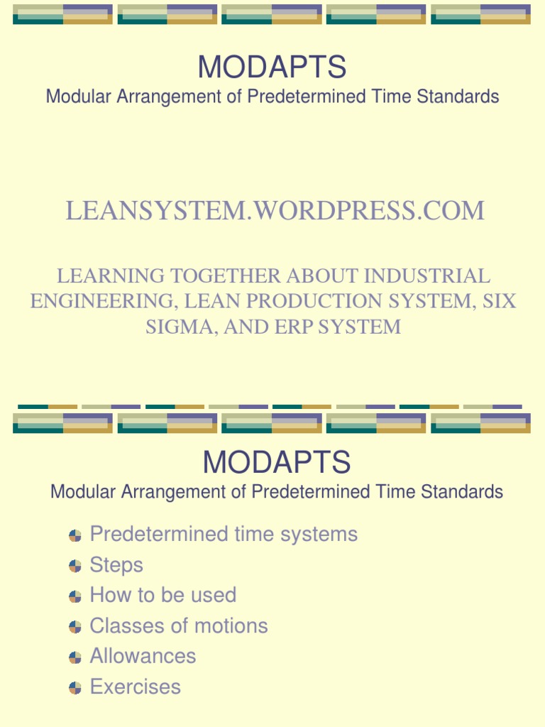 Time Study Metodh Modapts