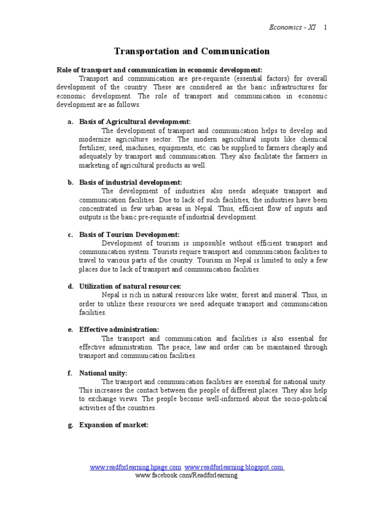 10 - Transportation and Communication | PDF | Telecommunication | Nepal