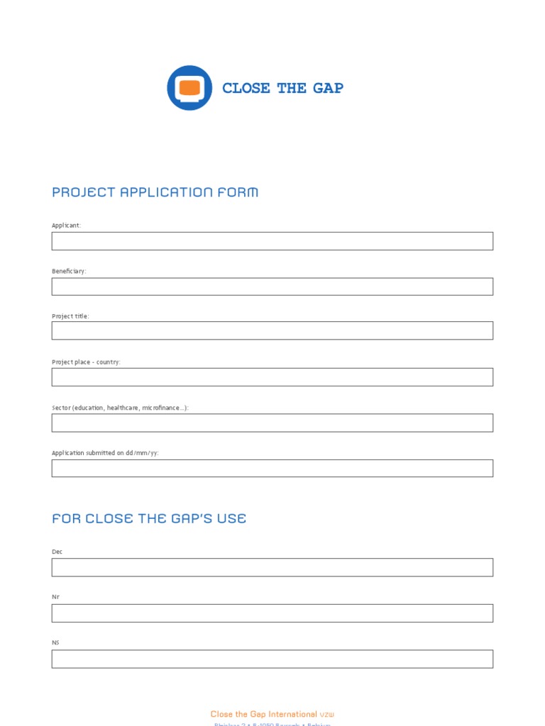 Project Application Form | PDF | Project Management | Value Added Tax