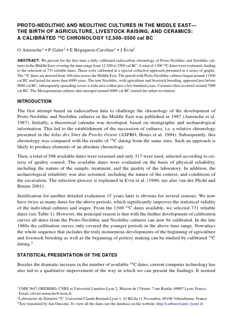 Aurenche O. Et Al. - Proto-Neolithic and Neolithic Cultures in The ...
