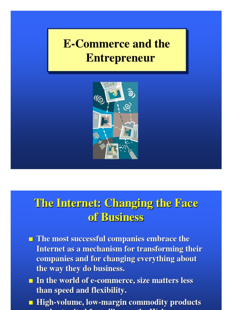 E-Commerce and The Entrepreneur | PDF | E Commerce | Online Shopping