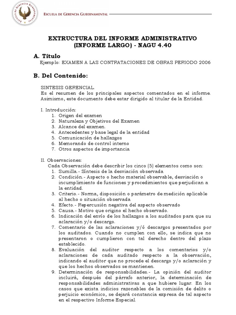 02-Estructura y Contenido de Informe Administrativo