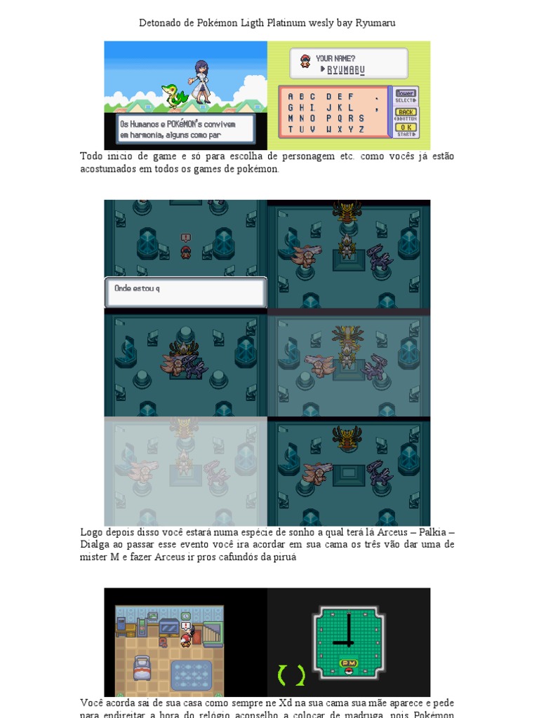 Guia passo-a-passo para jogadores iniciantes de Pokémon Light Platinum ...