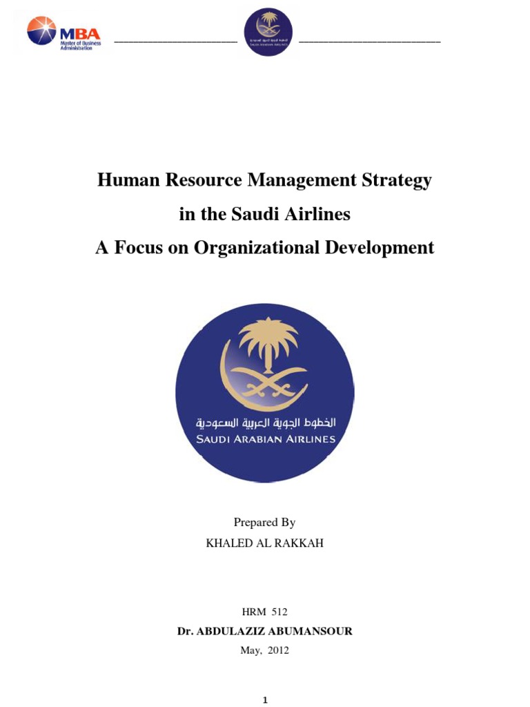 HR Saudi Airlines1 | PDF | Human Resource Management | Organization ...