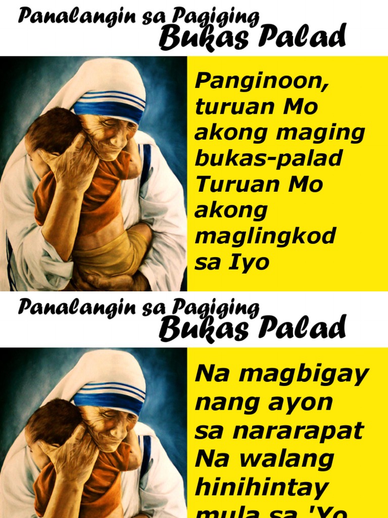 Panalangin Sa Pagiging Bukas Palad | PDF