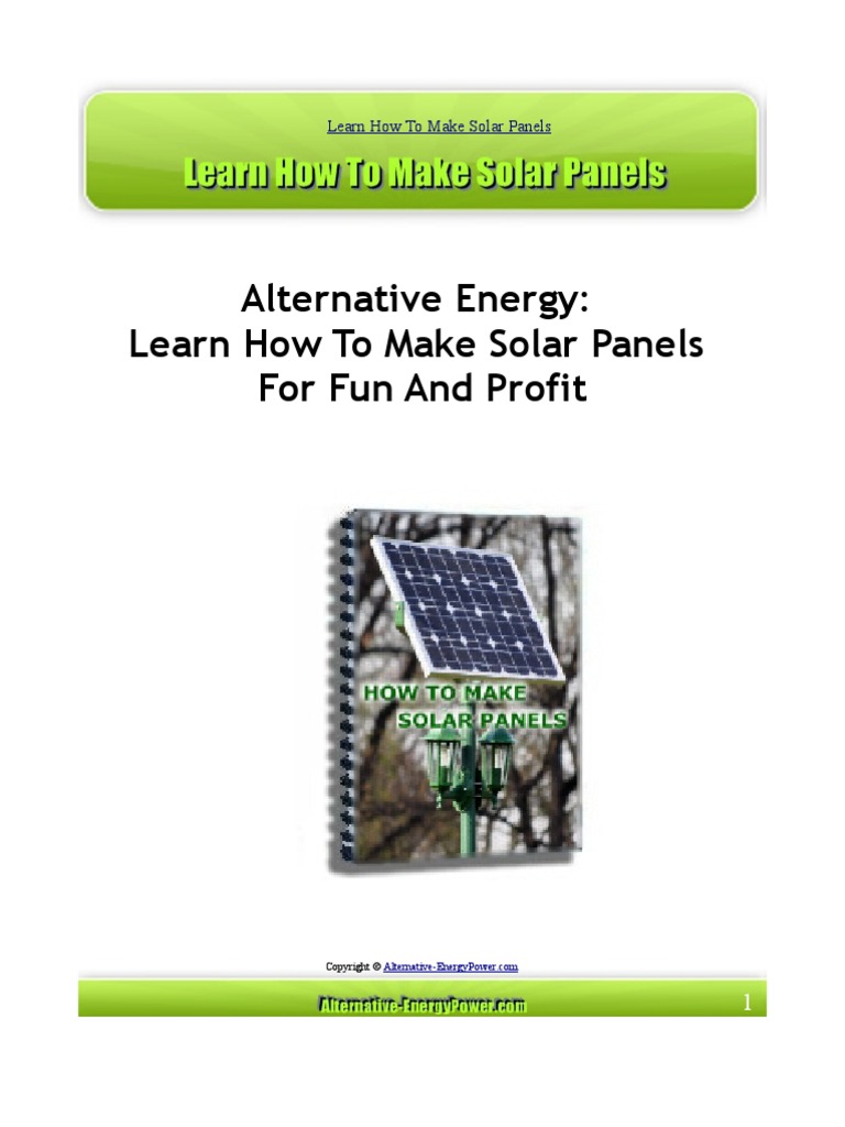 Learn How To Make Solar Panels | PDF | Solar Energy | Photovoltaics