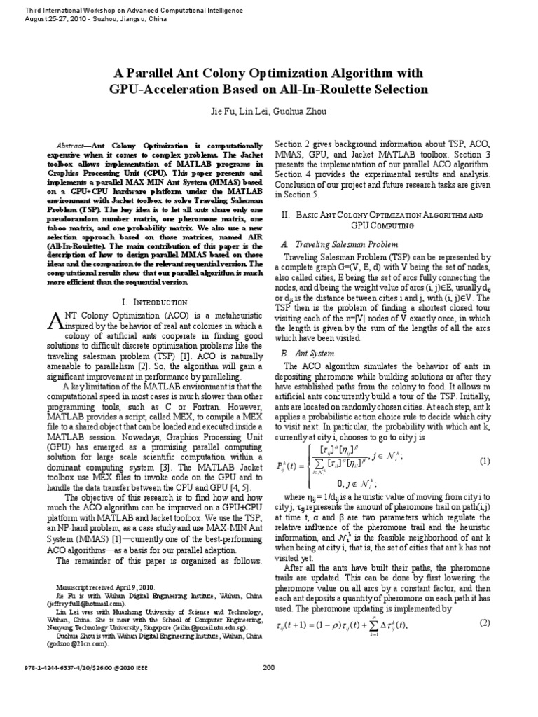 A Parallel Ant Colony Optimization Algorithm With GPU-Acceleration Based On All-In-Roulette ...