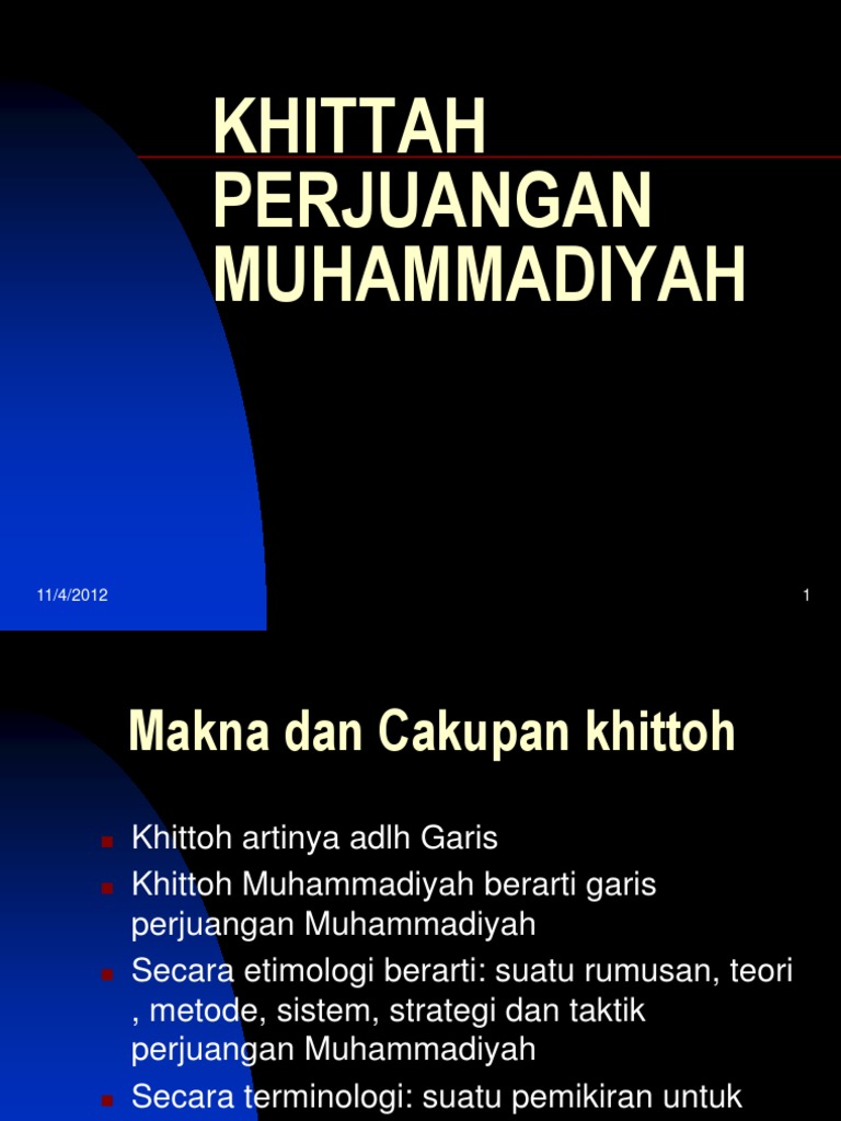 Khittah Perjuangan Muhammadi | PDF