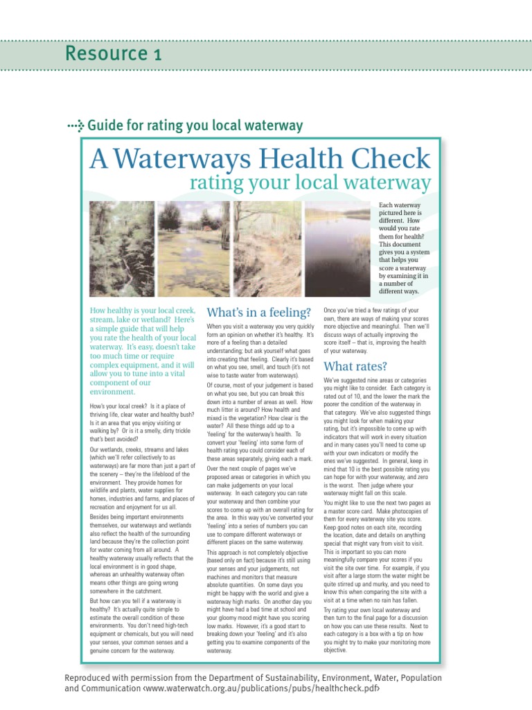 Waterway Health Check PDF | PDF | Erosion | Drainage