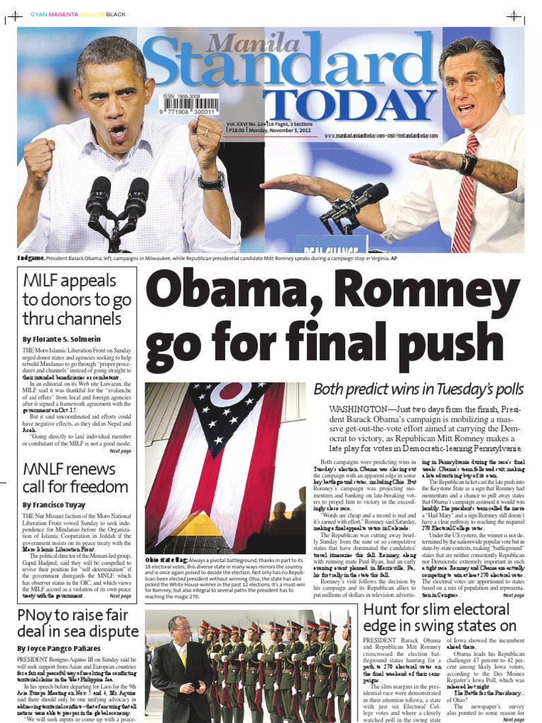 Manila Standard Today - Monday (November 5, 2012) Issue | PDF | Mitt ...