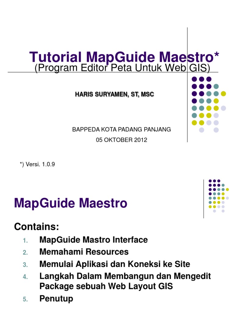 Tutorial MapGuide Maestro GIS | PDF