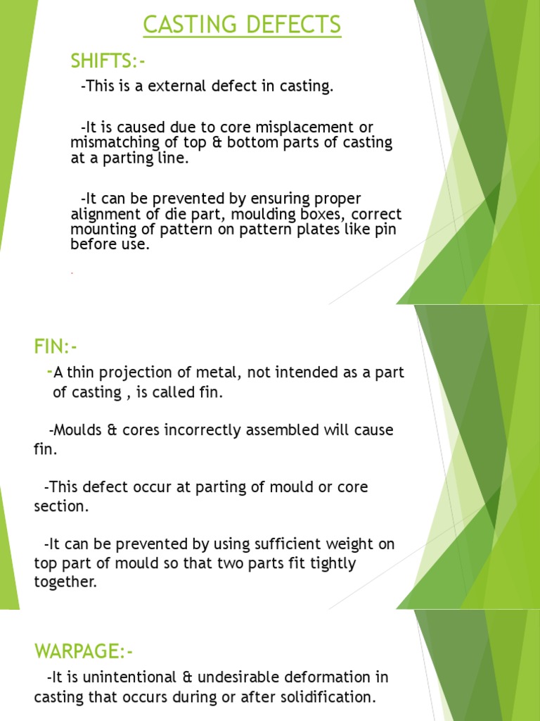 Casting Defects | PDF | Casting (Metalworking) | Chemistry