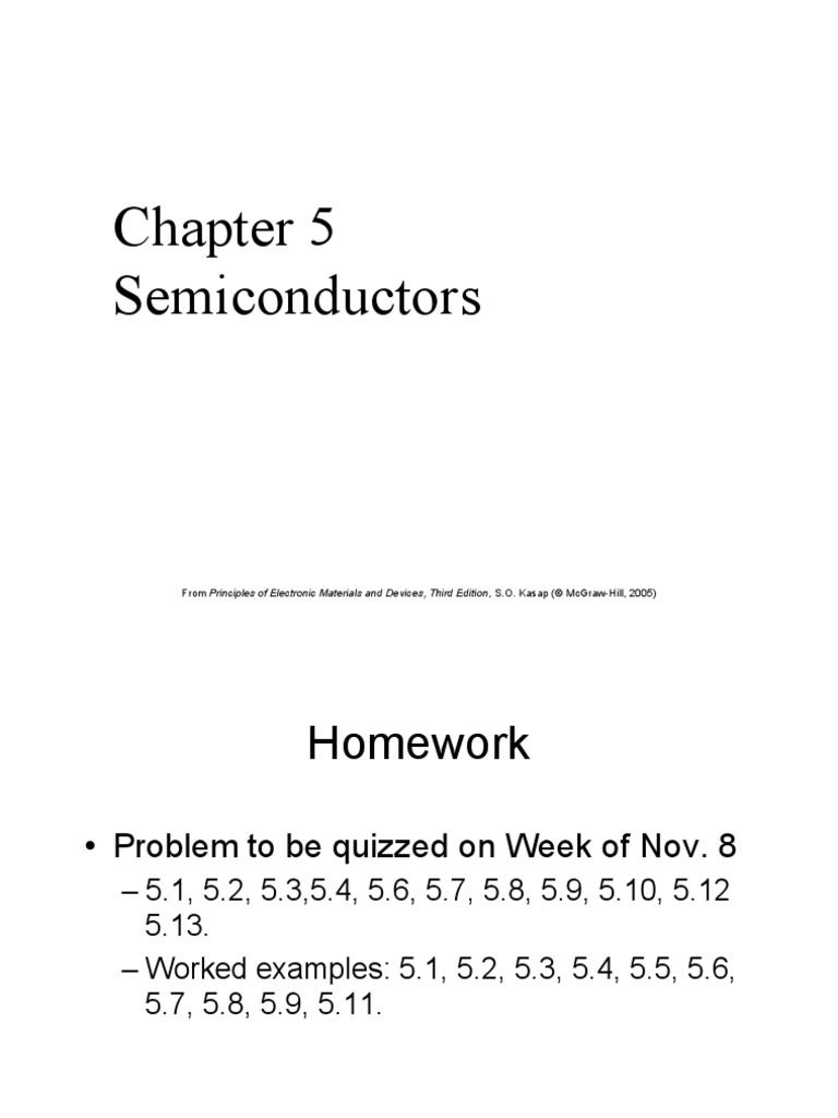 CH 5 | PDF | Semiconductors | Doping (Semiconductor)