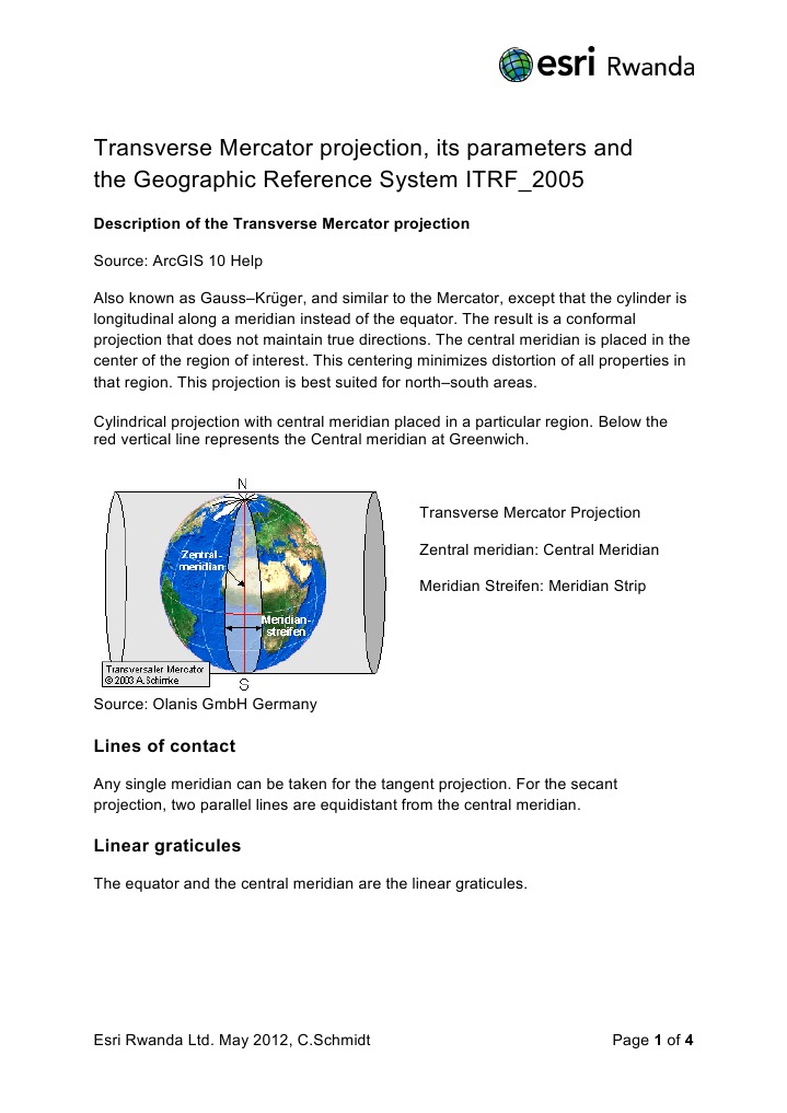 Transverse Mercator Projection Overview | PDF | Scientific Observation ...