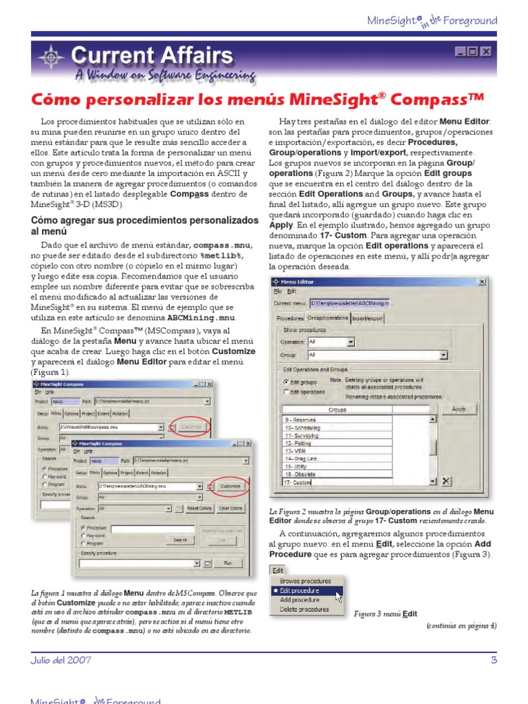 MSComp-Cómo Personalizar Los Menús MineSight Compass-200707 | PDF ...