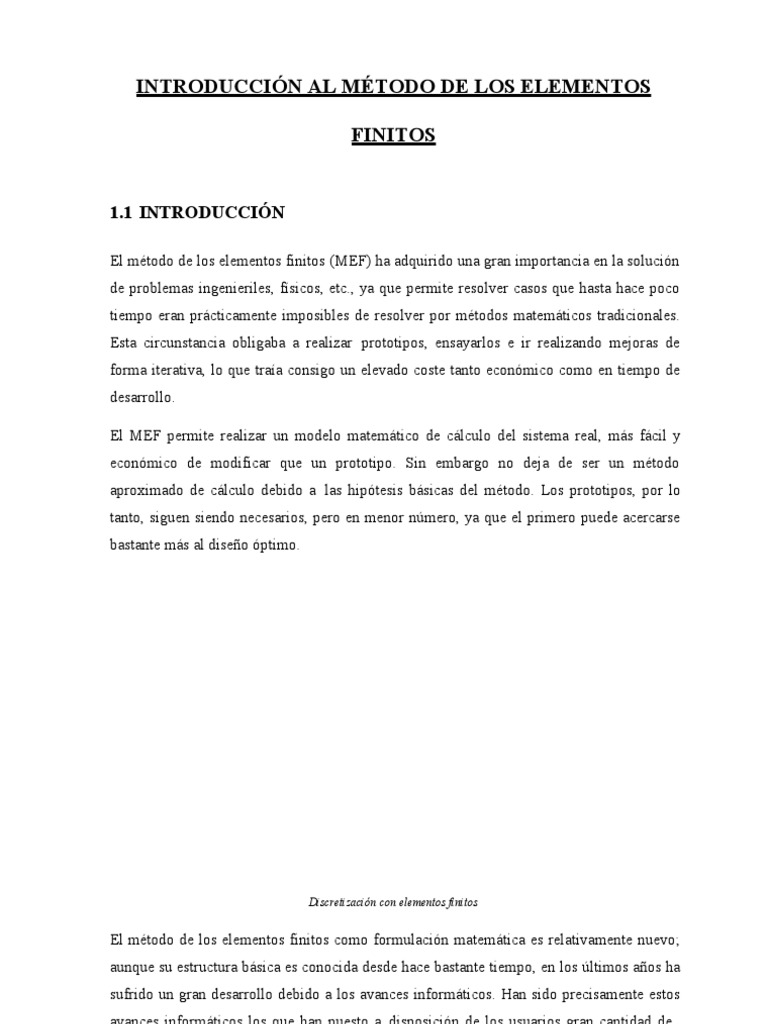 Introduccion Al MEF | PDF | Método de elementos finitos | Ecuaciones