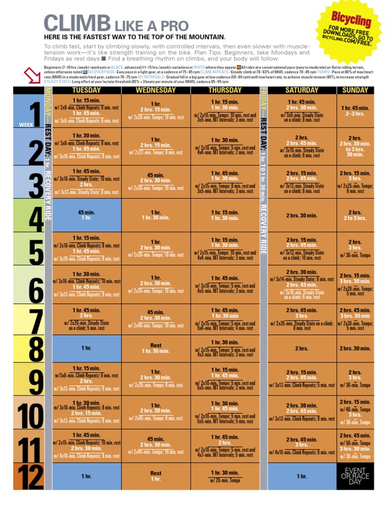 Climb Training Plan | PDF | Heart Rate | Human Resource Management