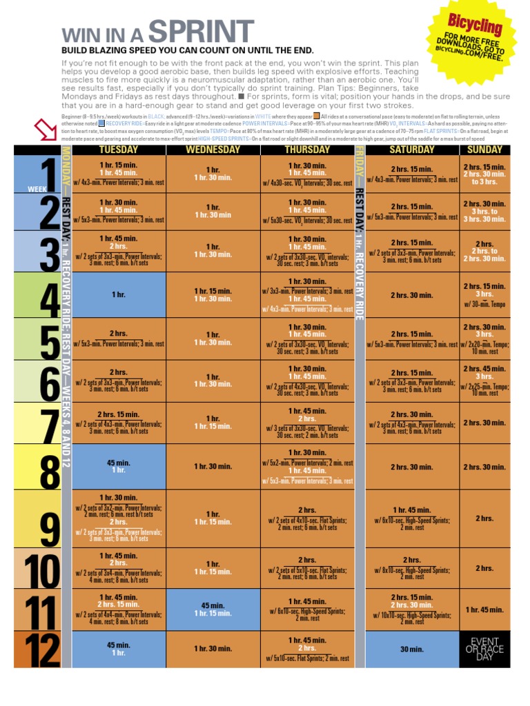 Sprint Training Plan | PDF | Aerobic Exercise | Human Resource Management