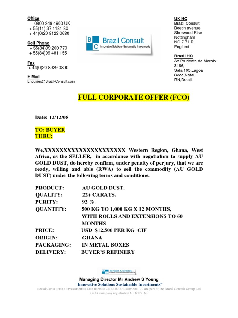 Fco Gold Dust | Download Free PDF | Economies | Business