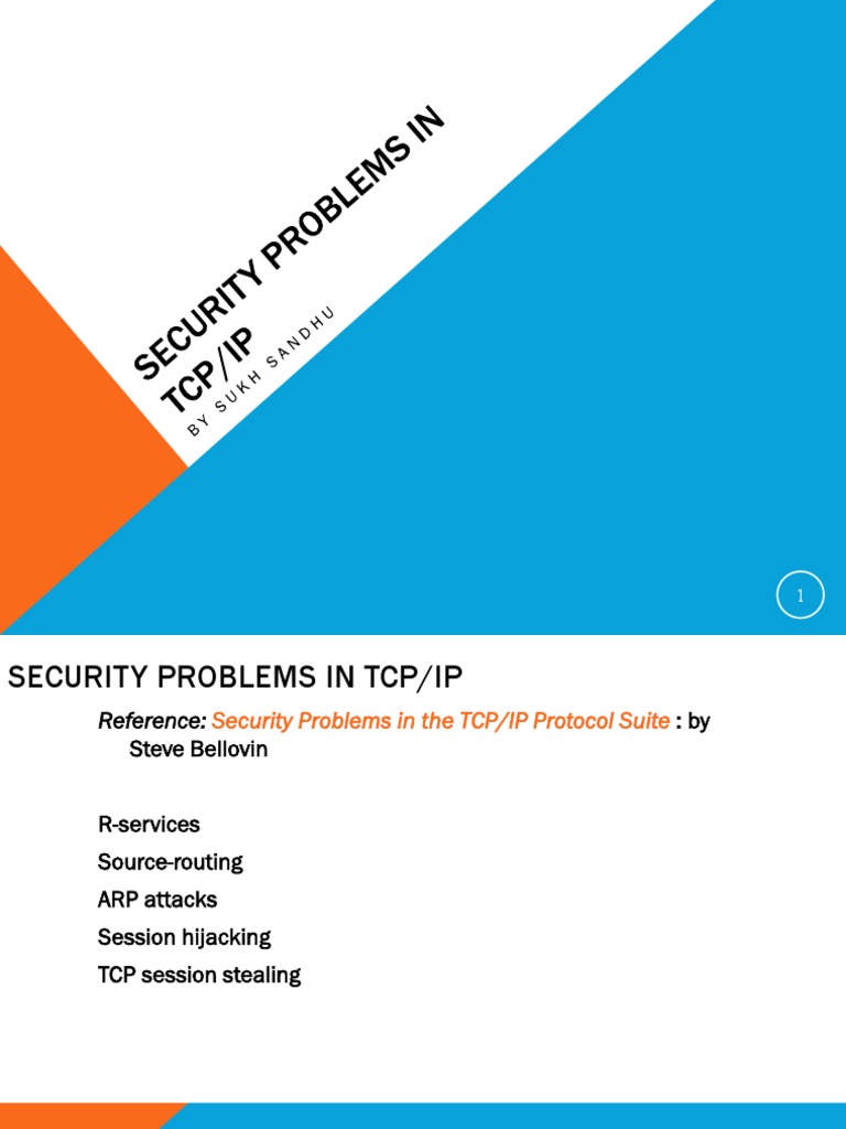 Security Problems in TCP-IP | PDF | Transmission Control Protocol ...