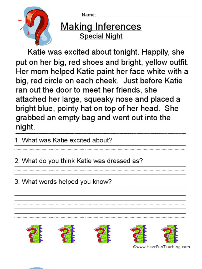 Inferences-Story 2 PDF | PDF | Home & Garden