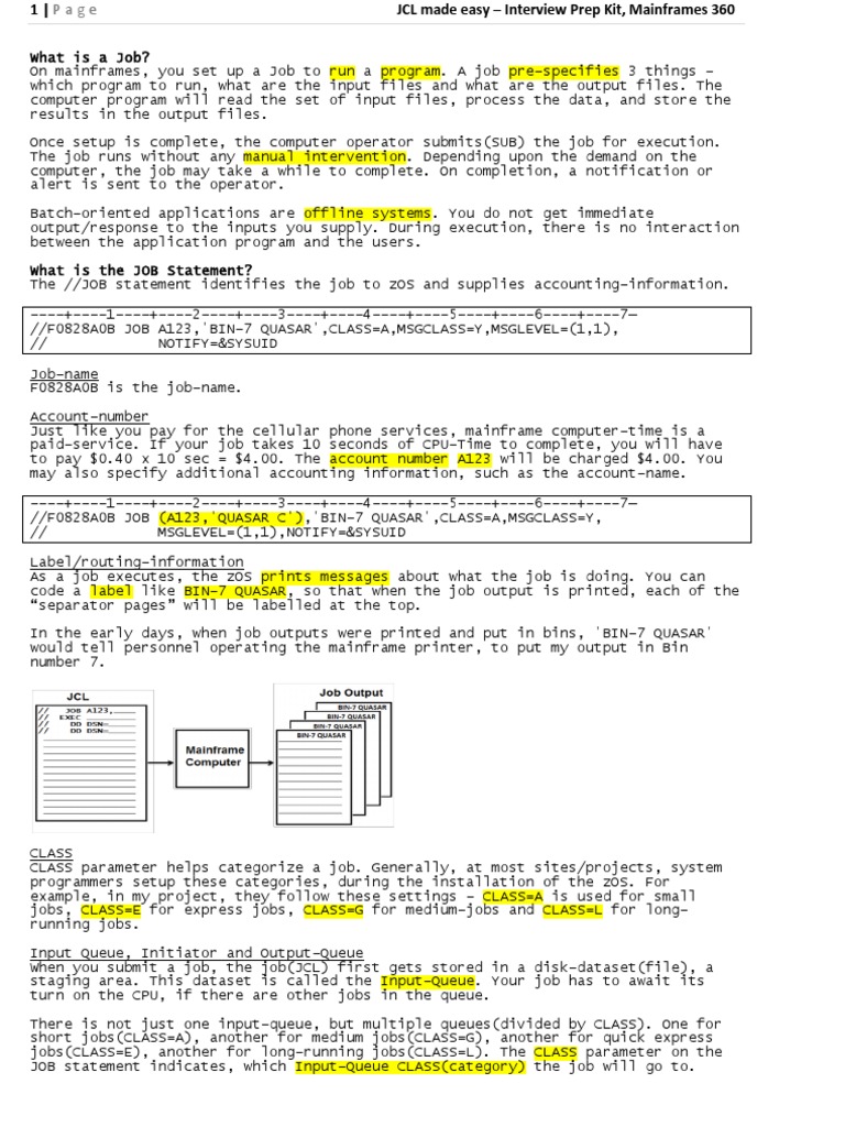 JCL Made Easy - Interview Preparation Kit | PDF | Computer Program ... JCL Made Easy - Interview Preparation Kit | PDF | Computer Program ...