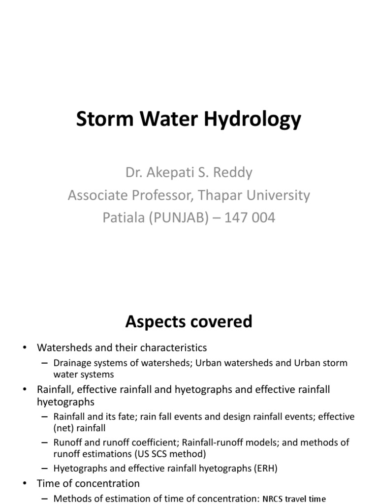 Stormwater Hydrology | PDF | Drainage Basin | Surface Runoff