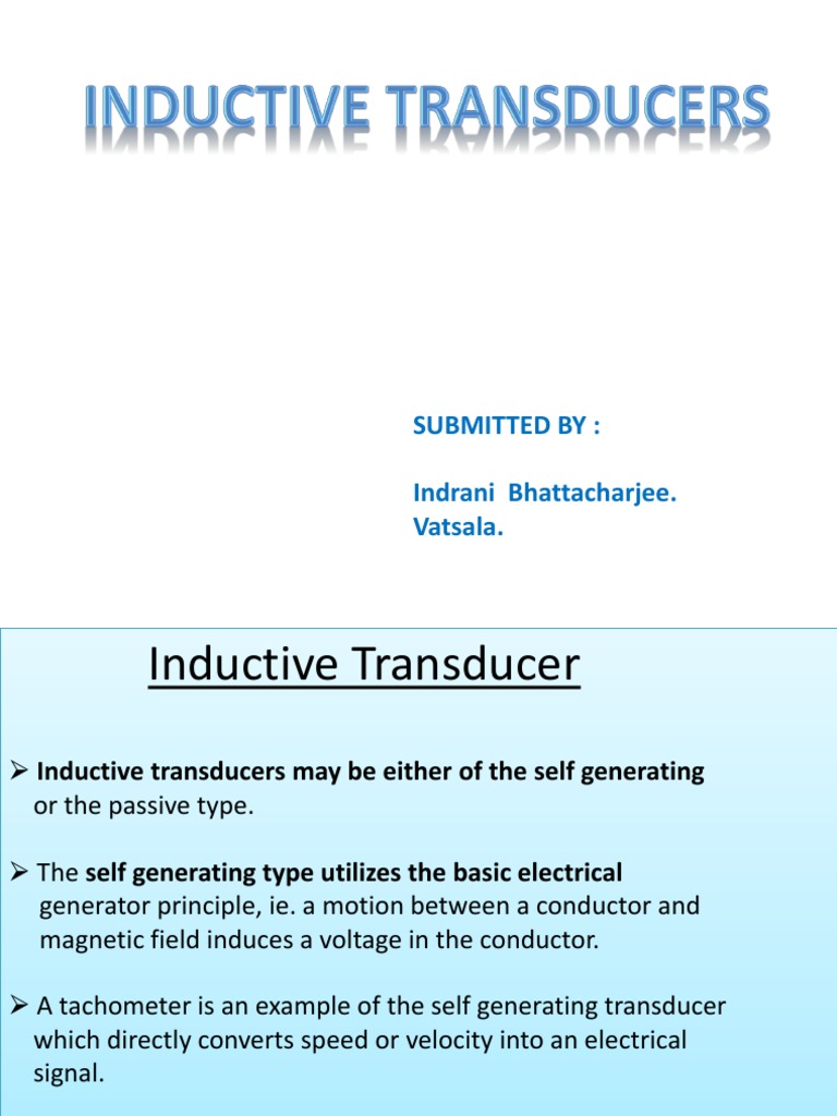 Inductive Transducer Principles Explained | PDF