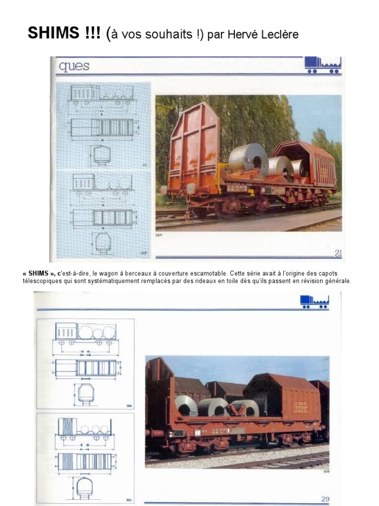 Catalogue des wagons SHIMS et bobines | PDF | Maquette de transport ...