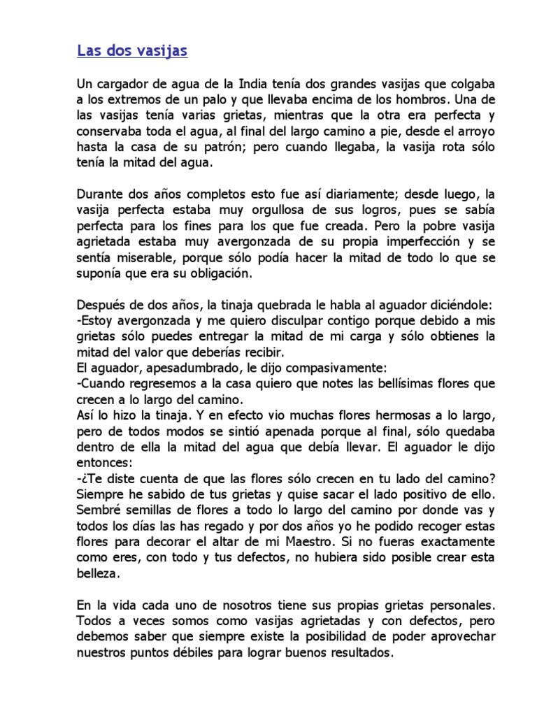 Las Dos Vasijas Pdf Alma Amor