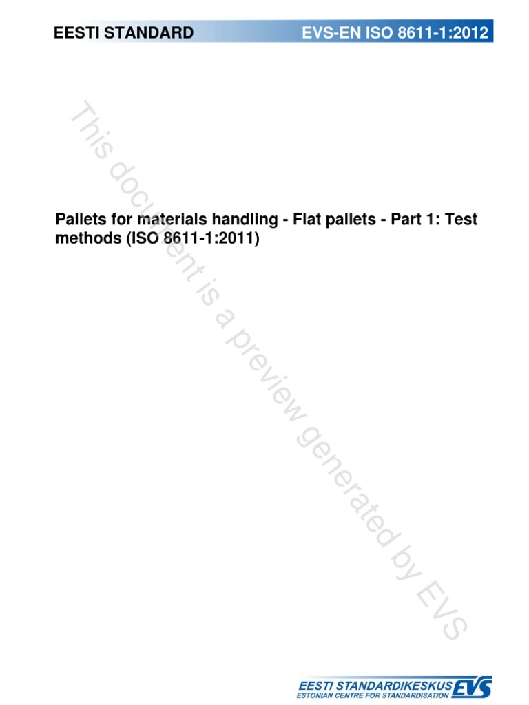 Evs en Iso 8611 1 2012 en | PDF