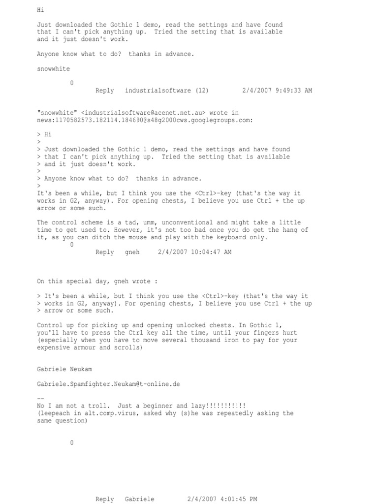 Gothic | PDF | Control Key | Keyboard Shortcut