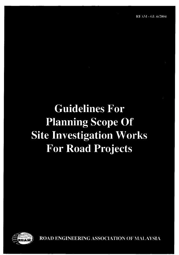 Guidelines For Planning Scope of Site Investigation Works For Road ...