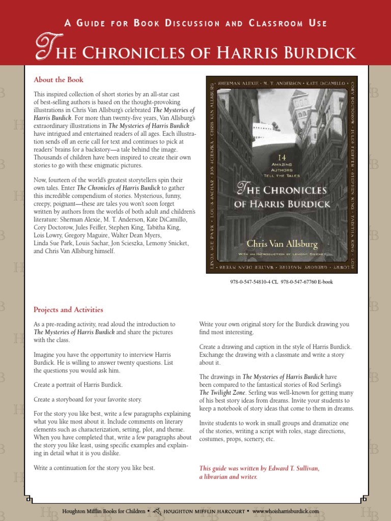 Chronicles of Harris Burdick Teacher Guide | PDF
