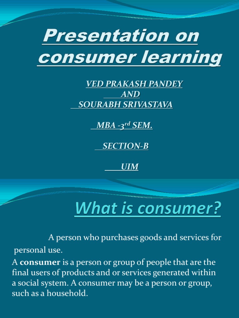 Consumer Learning | PDF | Reinforcement | Affect (Psychology)