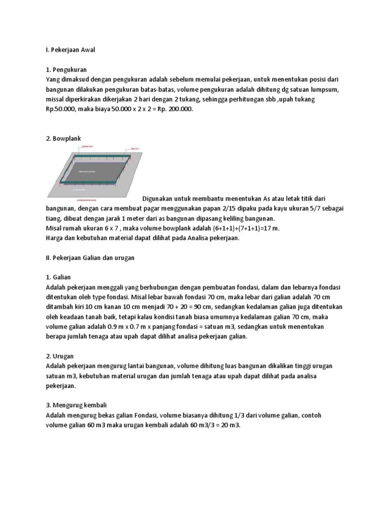 Cara Menghitung Volume Bangunan | PDF