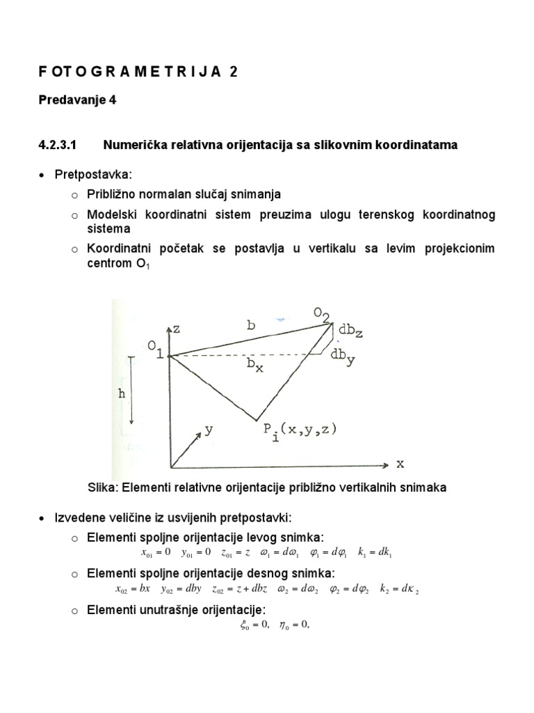 Fotogrametrija 2_predavanje 4
