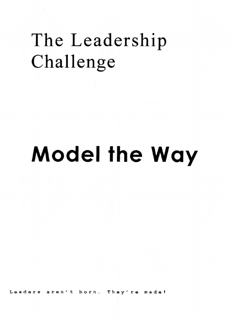 Leadership - Model The Way | PDF | Value (Ethics) | Leadership