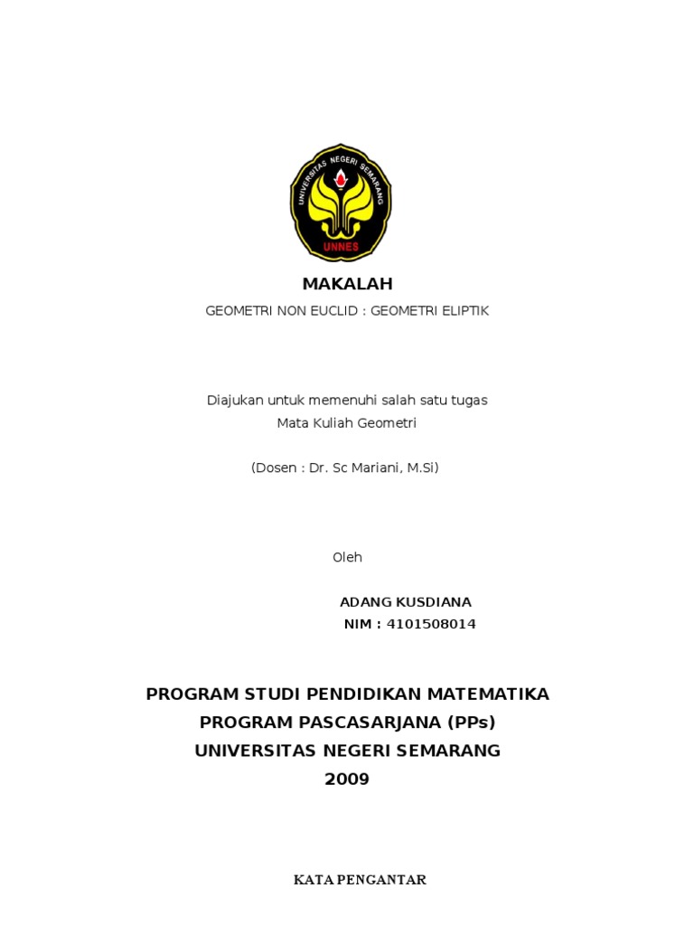 Geometri Eliptik Riemann | PDF