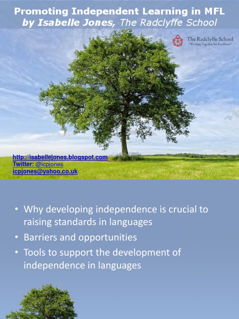 Developing Student Independence in MFL | PDF | Educational Assessment ...