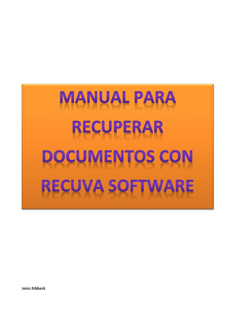 Guía para Recuperar Archivos con Recuva | PDF
