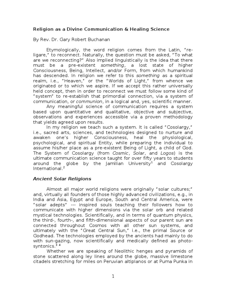 Religion As Communication Science | PDF | Science | Spirituality
