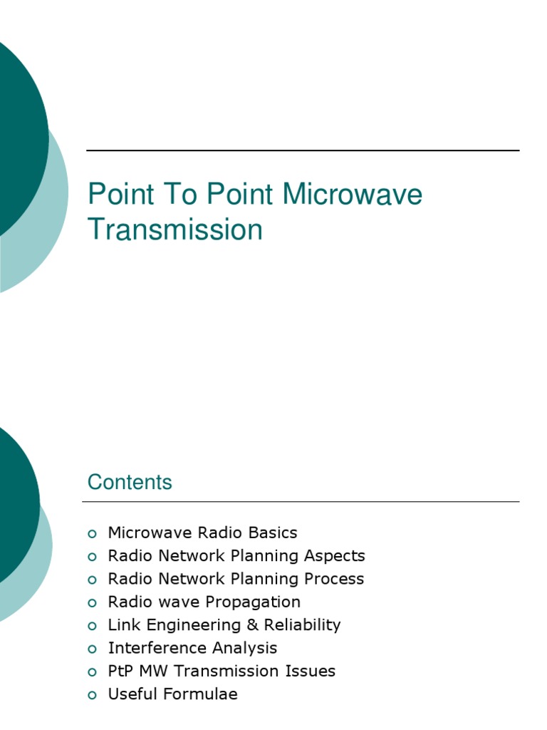 Point To Point Microwave | PDF | Radio Propagation | Radio