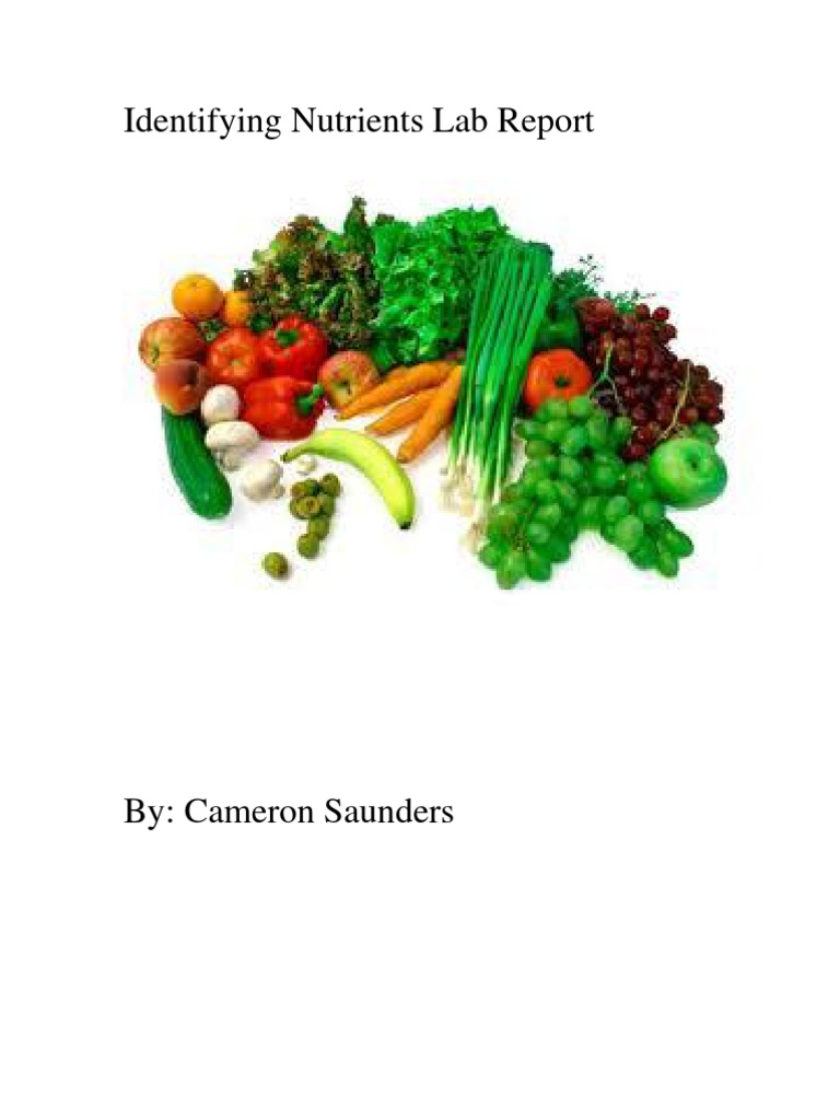 Identifying Nutrients Lab Report | PDF | Carbohydrates | Determinants ...