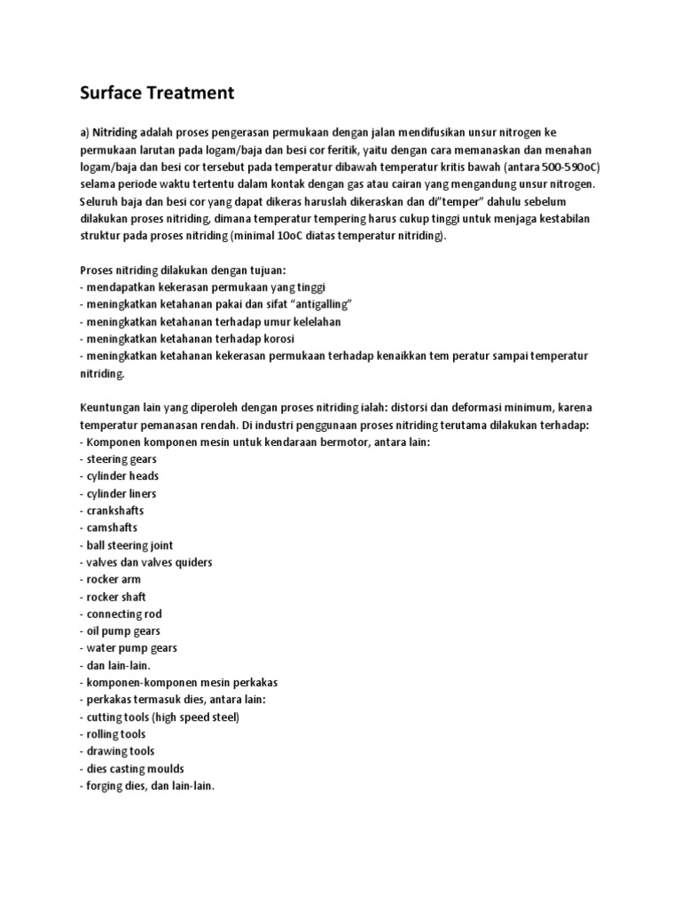 Surface Treatment | PDF