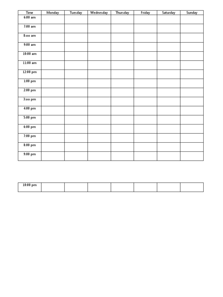 Weekly Calendar (Template) | PDF